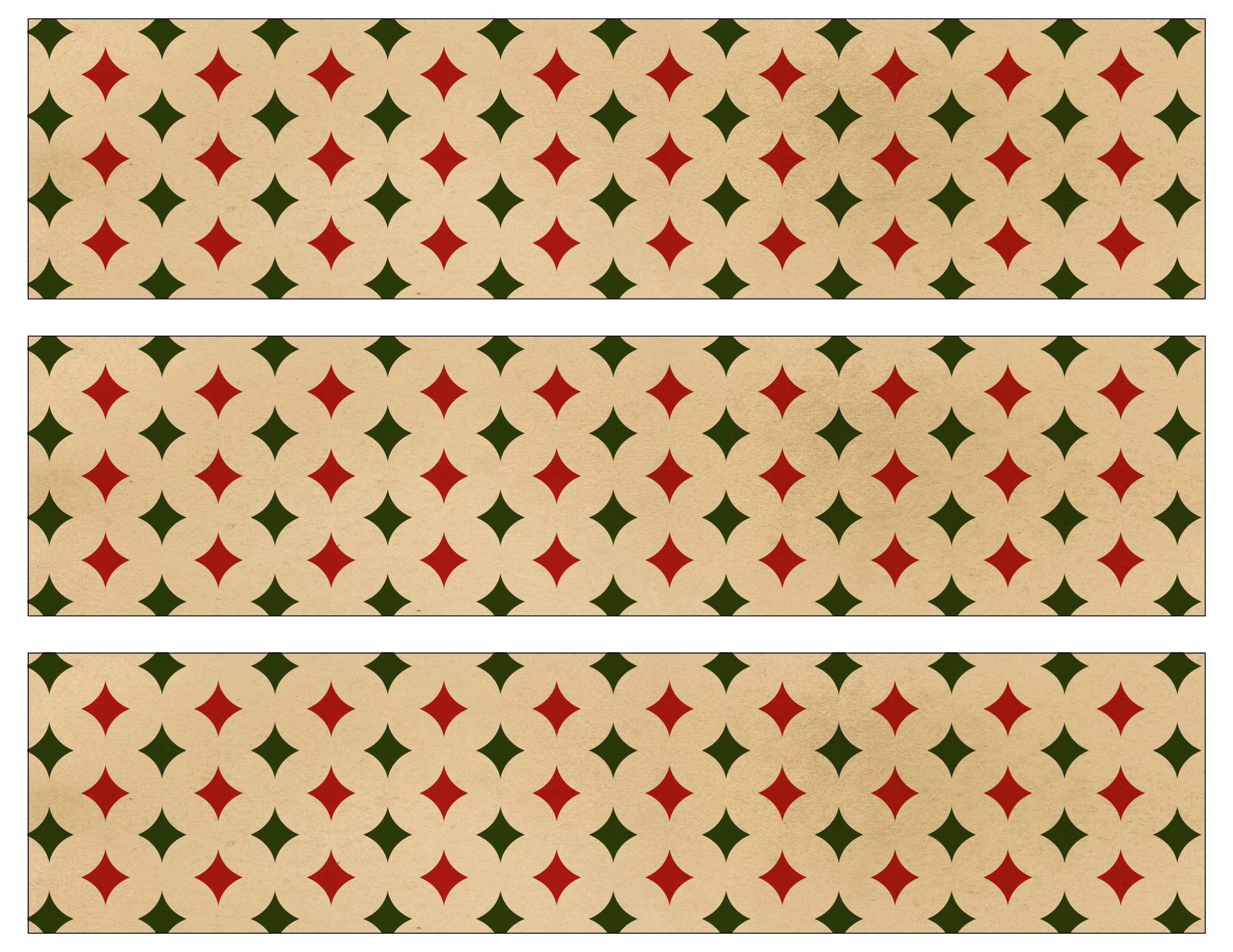 Vintage Christmas Bulletin Board Border 3 Printable Designs - Etsy
