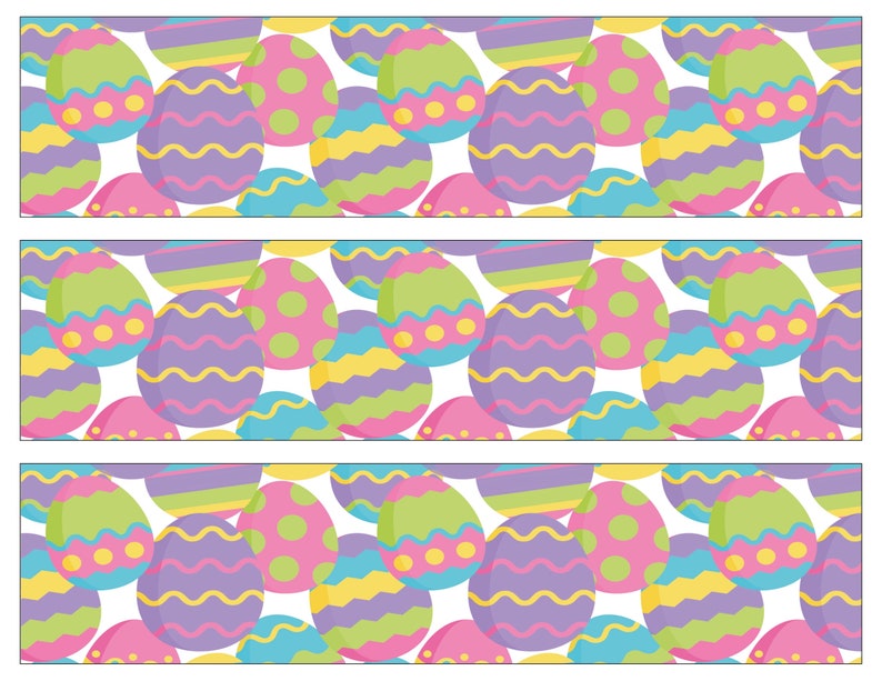 Bright Easter Bulletin Board Border 4 Printable Designs, Easter Border ...