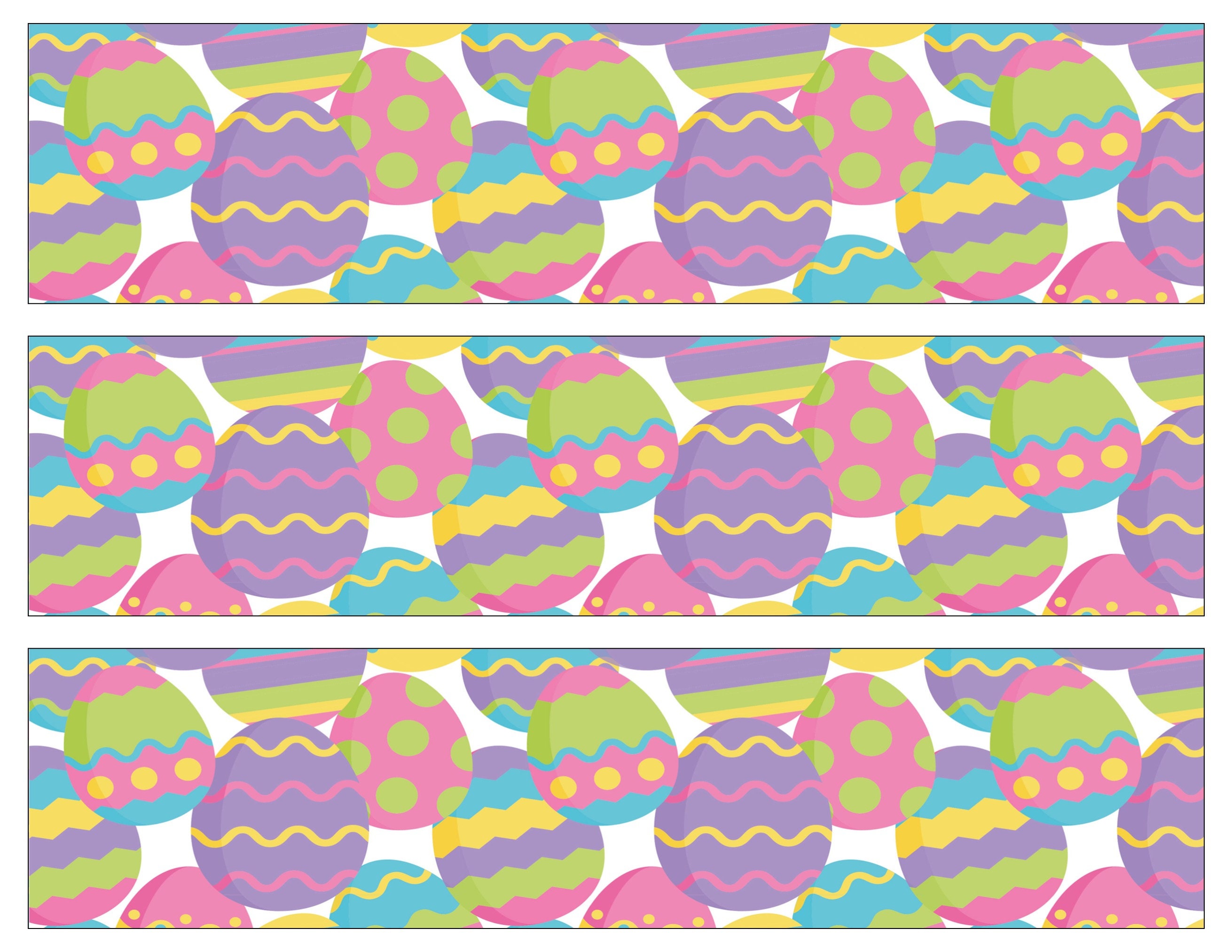 Bright Easter Bulletin Board Border 4 Printable Designs, Easter Border ...