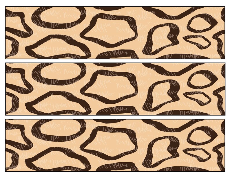 Animal Print Bulletin Board Border 4 Printable Designs - Etsy
