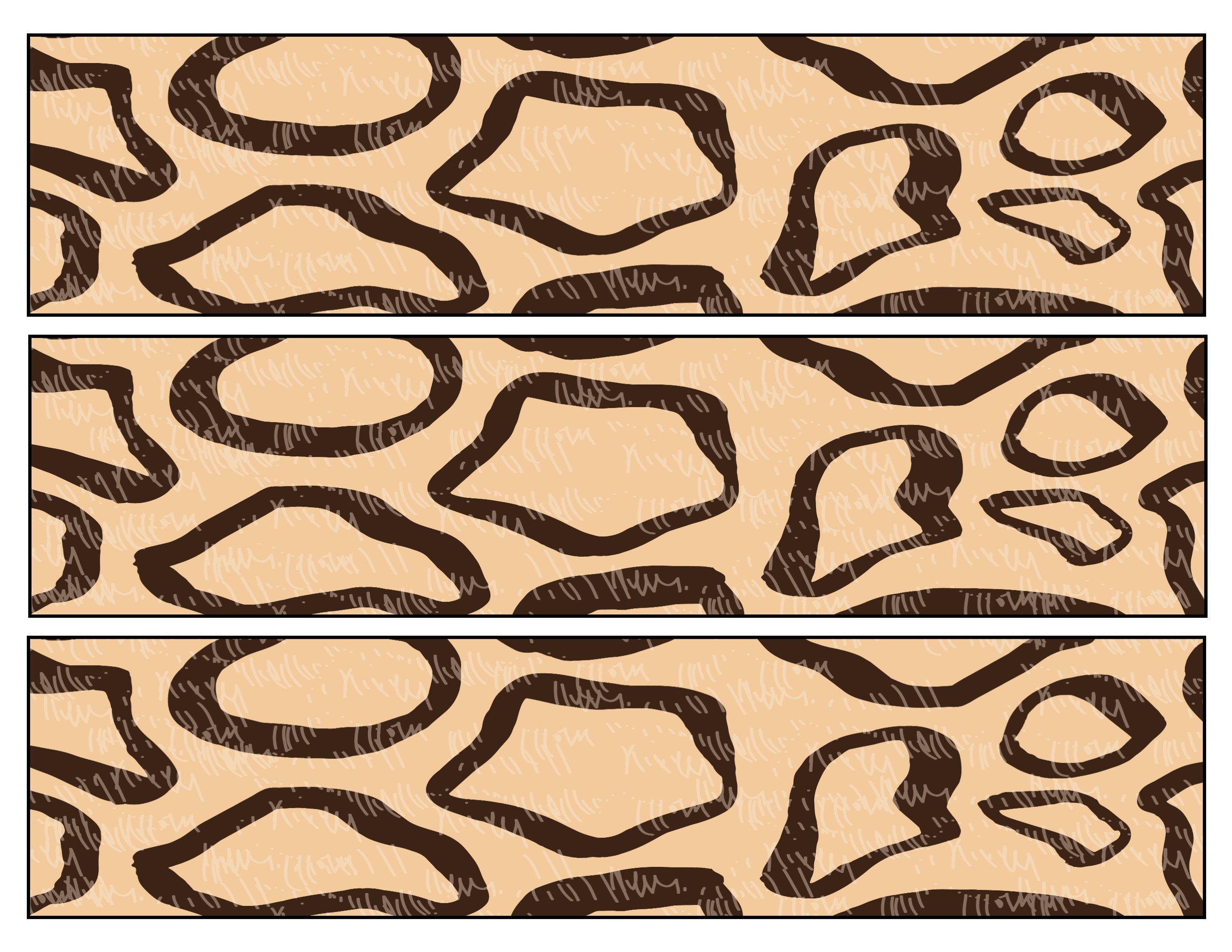 Animal Print Bulletin Board Border 4 Printable Designs - Etsy