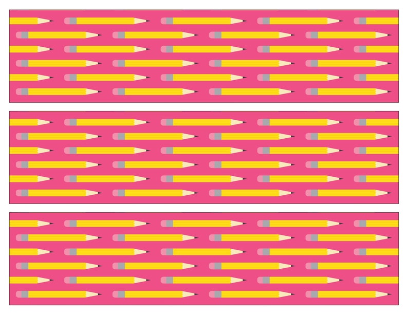 School Tools Bulletin Board Border 8 Printable Designs, Ruler Border ...