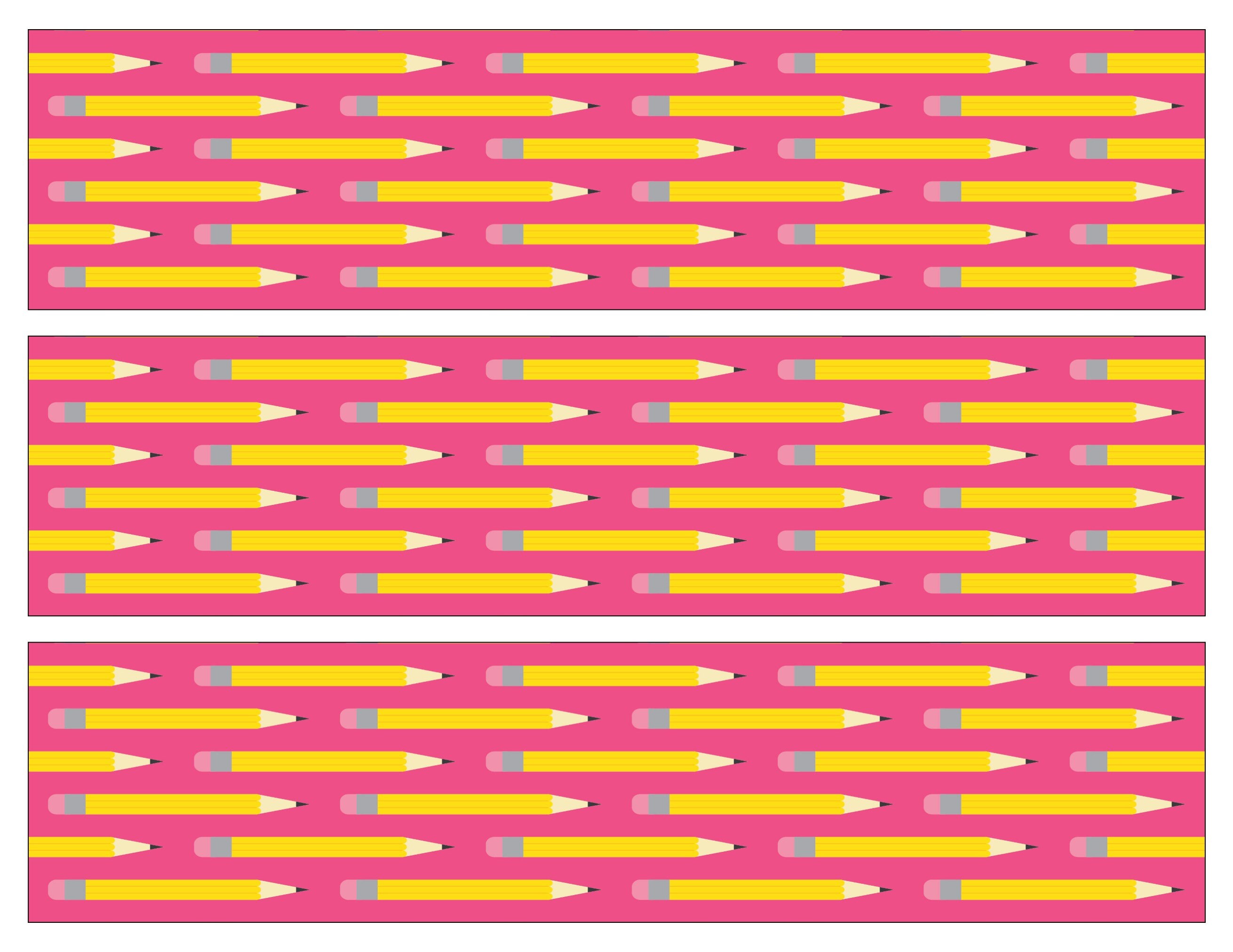 School Tools Bulletin Board Border 8 Printable Designs, Ruler Border ...