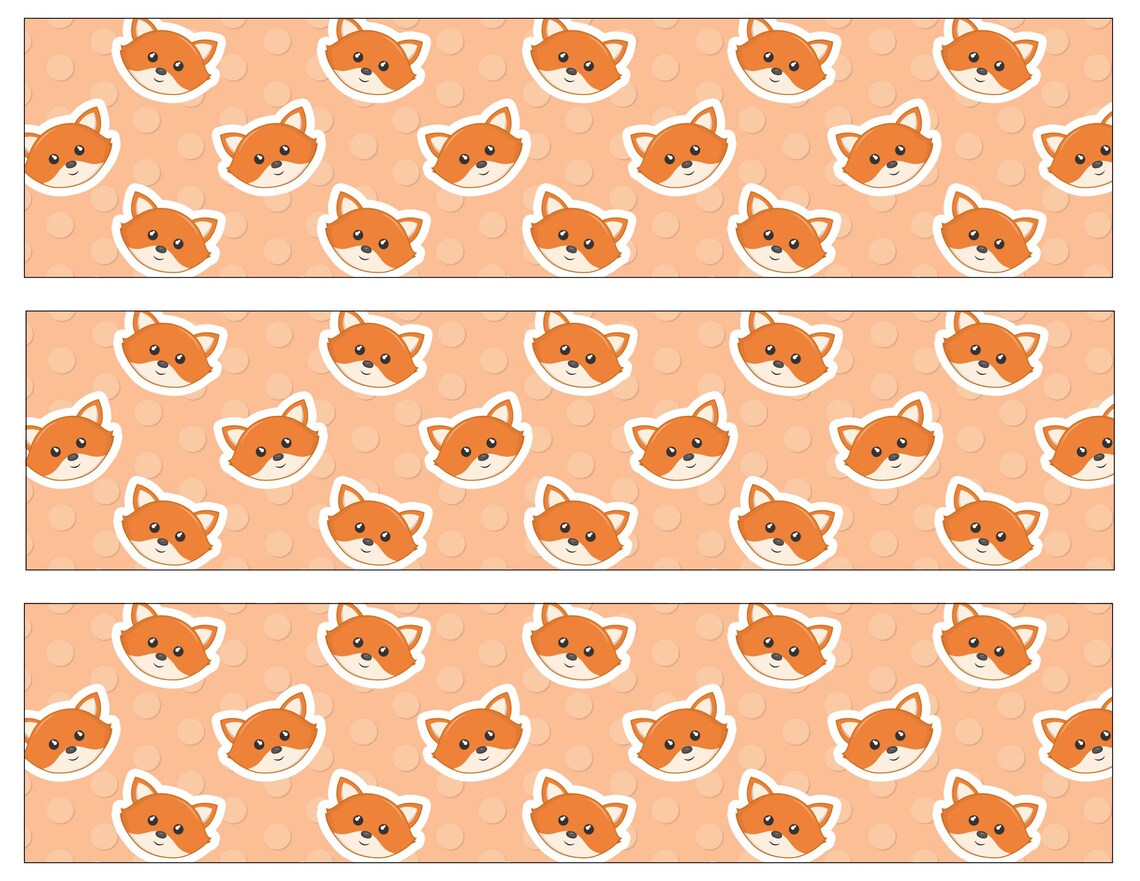 Fall Fox Bulletin Board Border 6 Printable Designs - Etsy