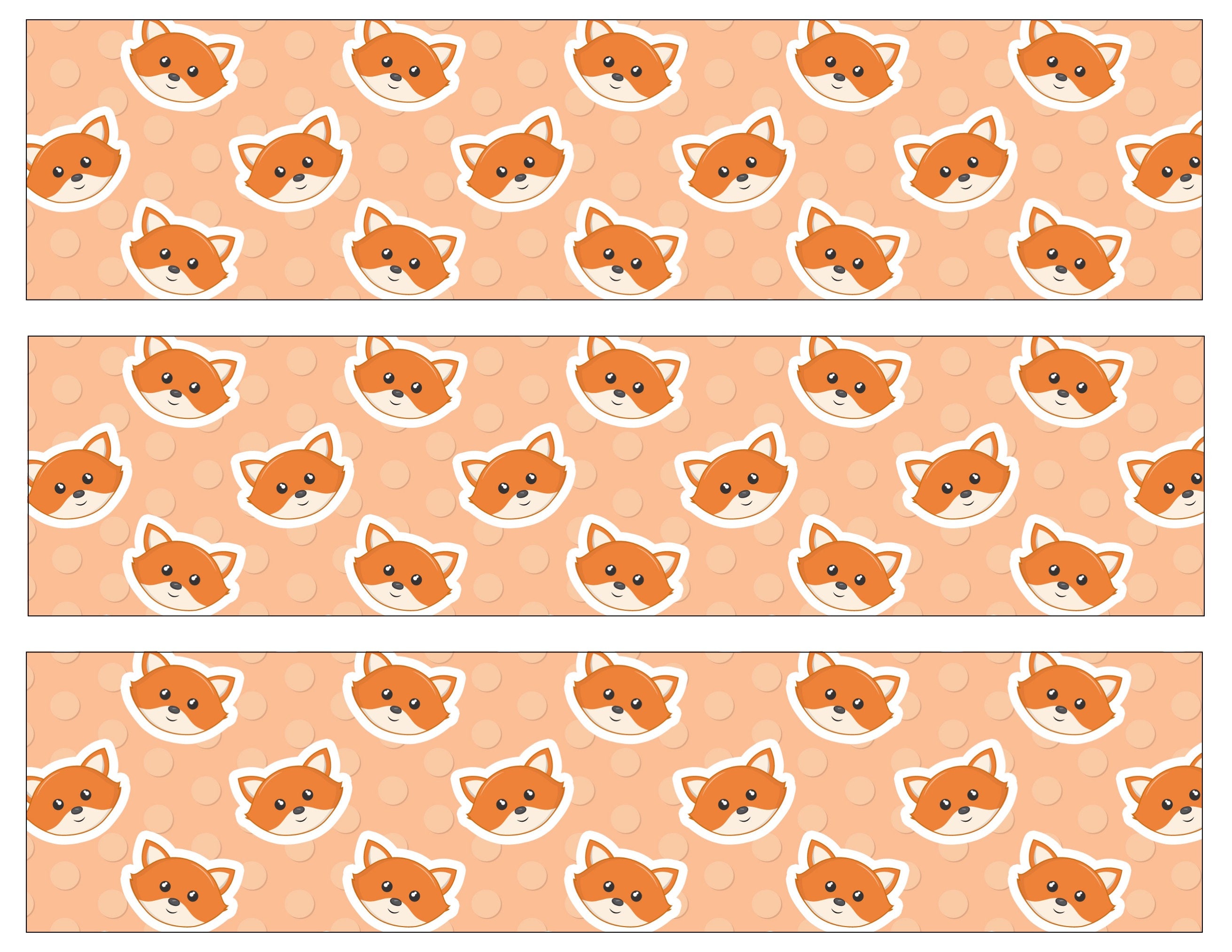Fall Fox Bulletin Board Border 6 Printable Designs - Etsy