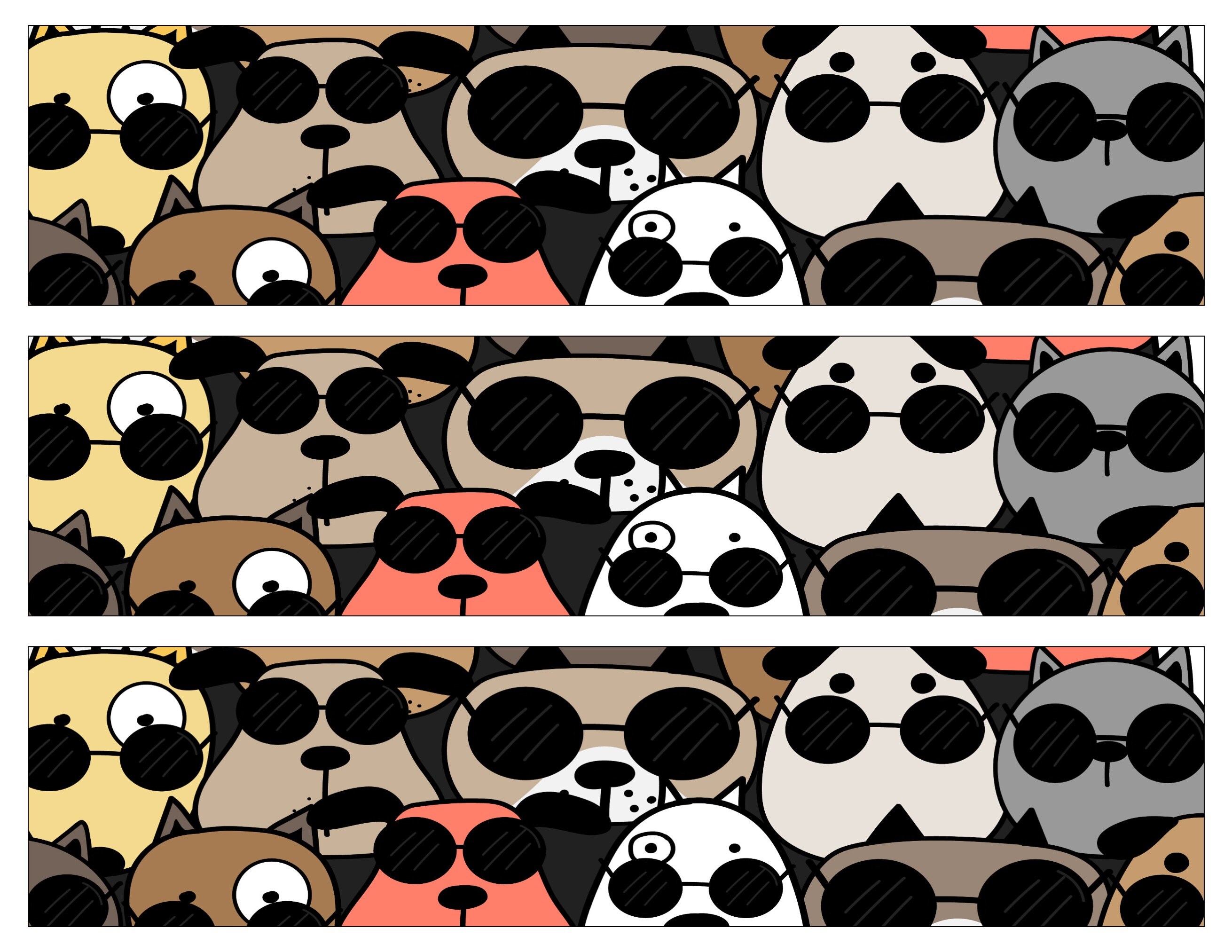 Dog Theme Bulletin Board Border 4 Printable Designs - Etsy