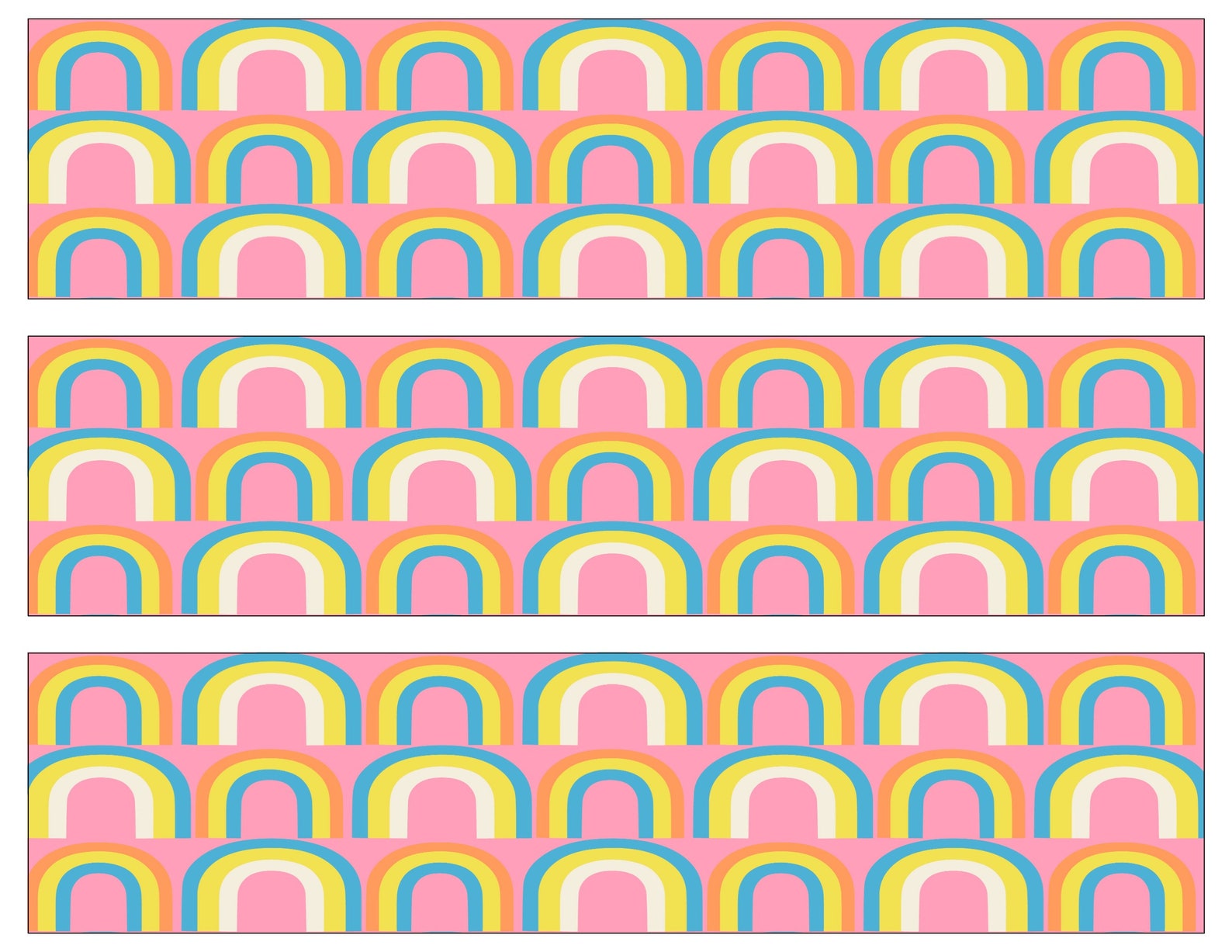 Feelin' Groovy Bulletin Board Border 5 Printable Designs - Etsy