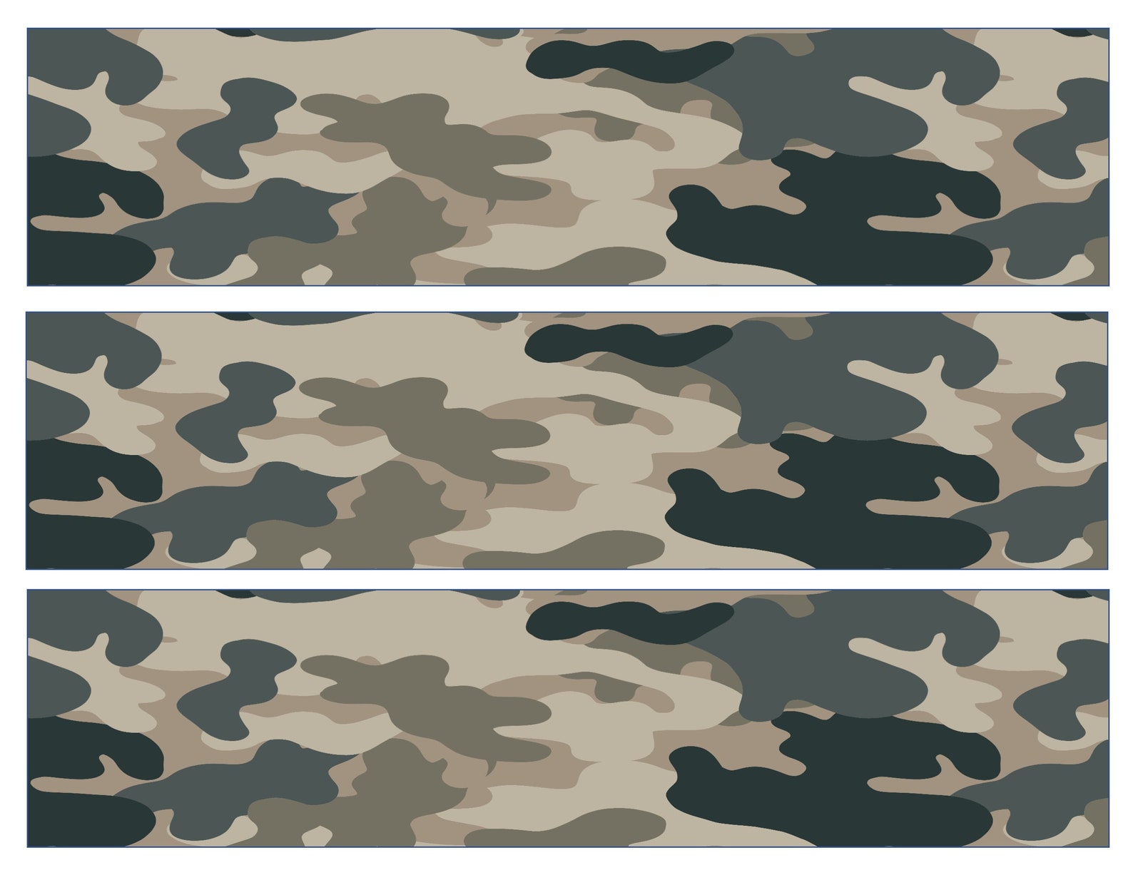Camo Bulletin Board Border 4 Printable Designs - Etsy