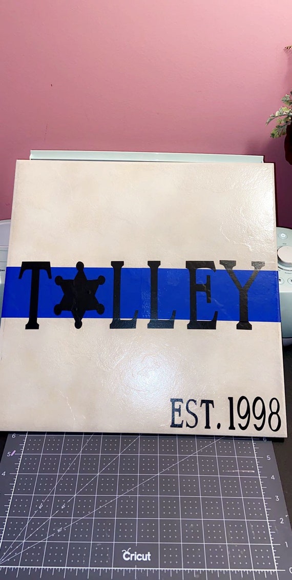 Thin Blue Line Tile | Etsy