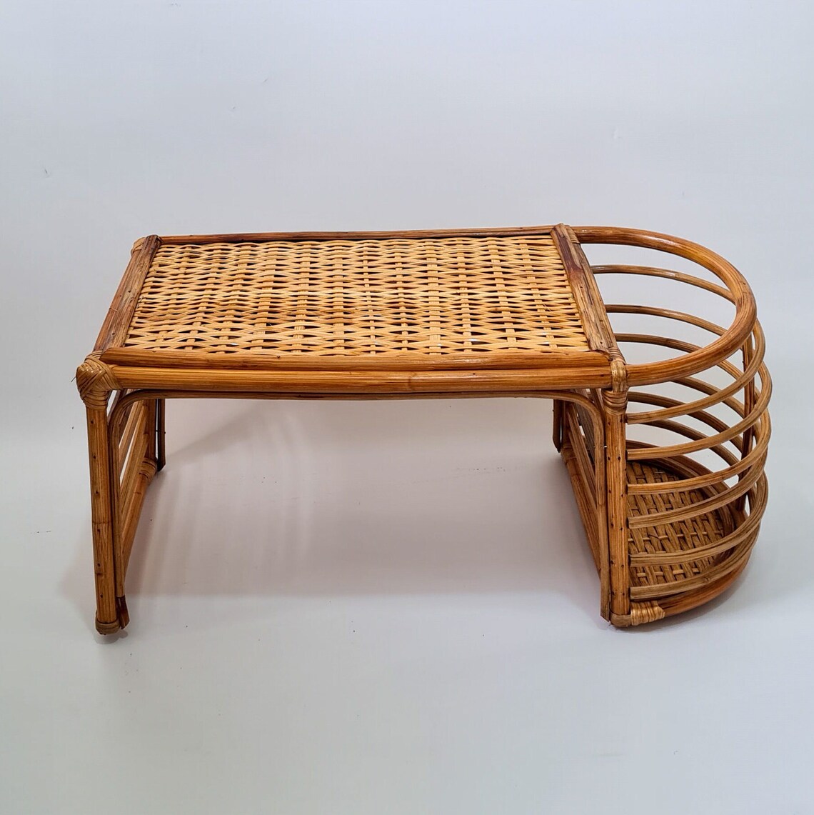 Rattan Bed Tray Boho Bed Table Rattan Bed Table Bamboo Bed - Etsy