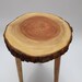 Rustic Side Table Tree Bark End Table Boho Side Table - Etsy