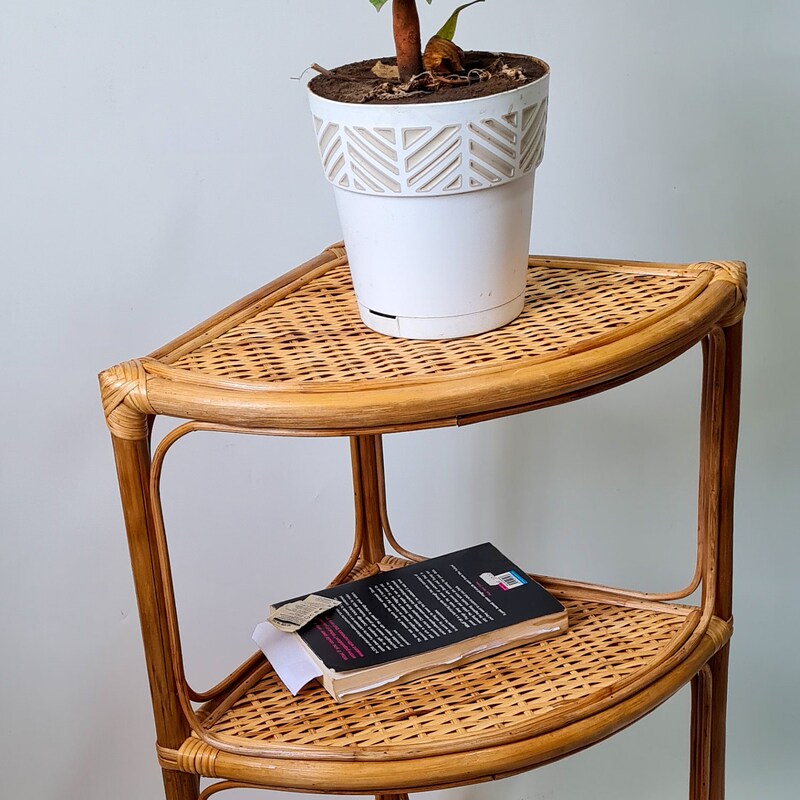 Wicker Corner Shelf - Etsy