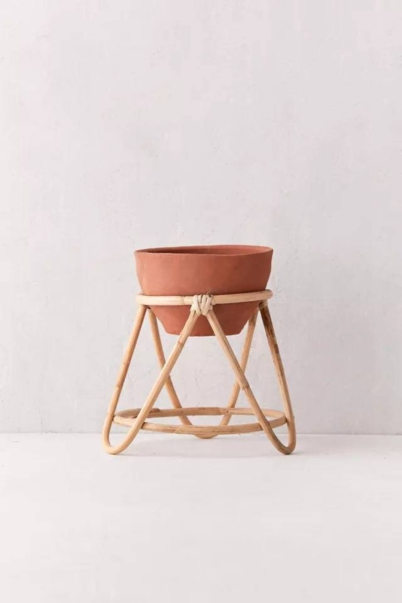 Rattan Plant Stand Bamboo Planter Wicker Plant Standcane | Etsy