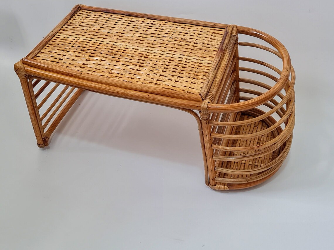 Rattan Bed Tray Boho Bed Table Rattan Bed Table Bamboo Bed - Etsy