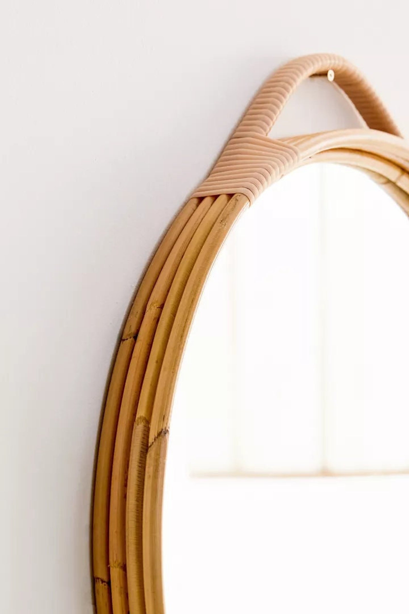 Large Rattan Wall Mirror Entryway Mirror Dressing Mirror - Etsy