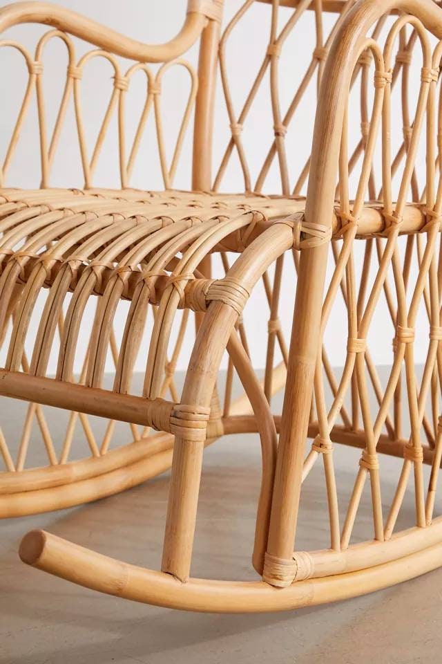Rattan Rocking Chair Bamboo Rocking Chair Cane Rocking - Etsy