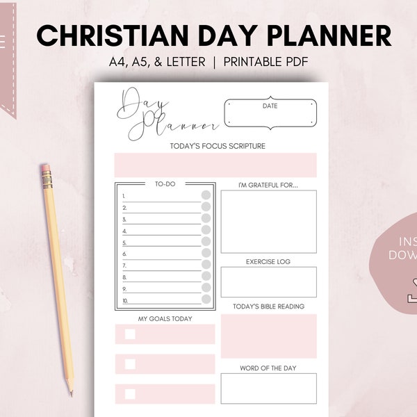 Daily Planner A5 - Etsy
