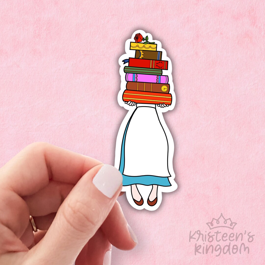 Princess Reading Sticker // Gift for Reader, Book Sticker, Laptop ...