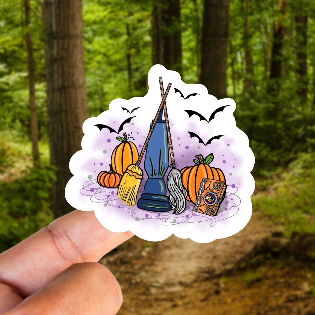 Witches Brooms Vinyl Sticker Waterproof Laptop Planner - Etsy