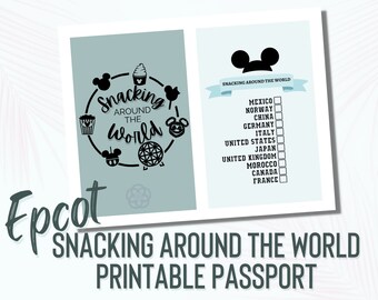 Sipping & Snacking Around the World Passport Printable - Etsy