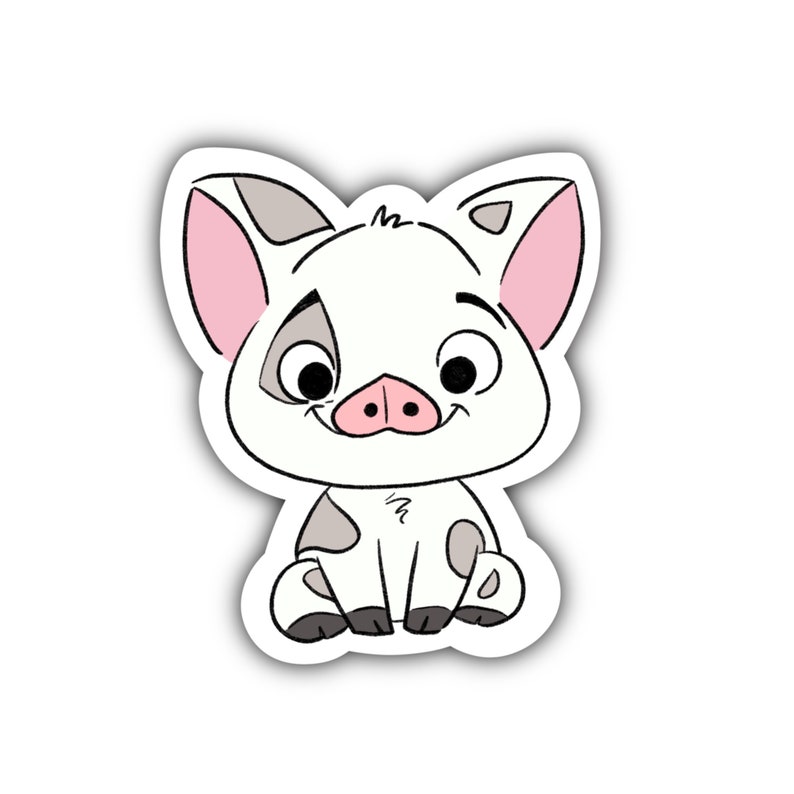 Pua Sketch Moana Disney Inspired Sticker Waterproof Disney | Etsy