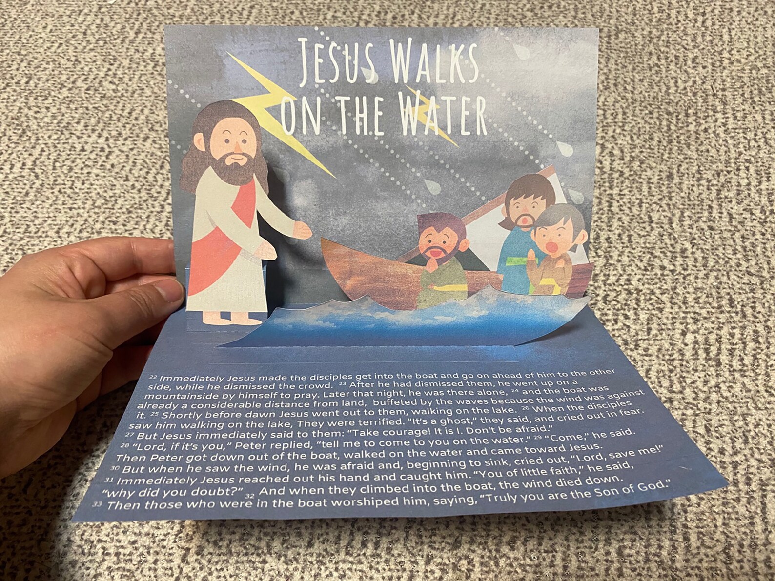Jesus Walking on Water,matthew 14:22-33,jesus Walks on Water Craft ...
