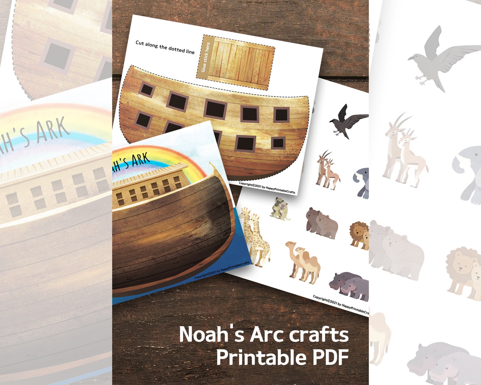 Noahs Ark Craft, Sunday School Craft, Noahs Ark Digital, Bible Craft ...