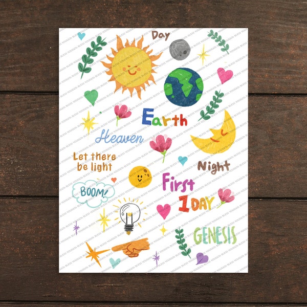 Genesis 1 Bible Journaling - Etsy