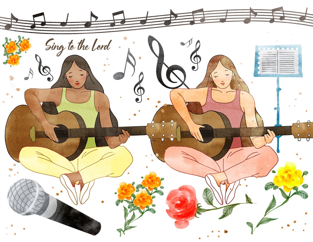 Quarantine Stickers,guitar Girl,bible Journaling,bible Sticker,guitar ...