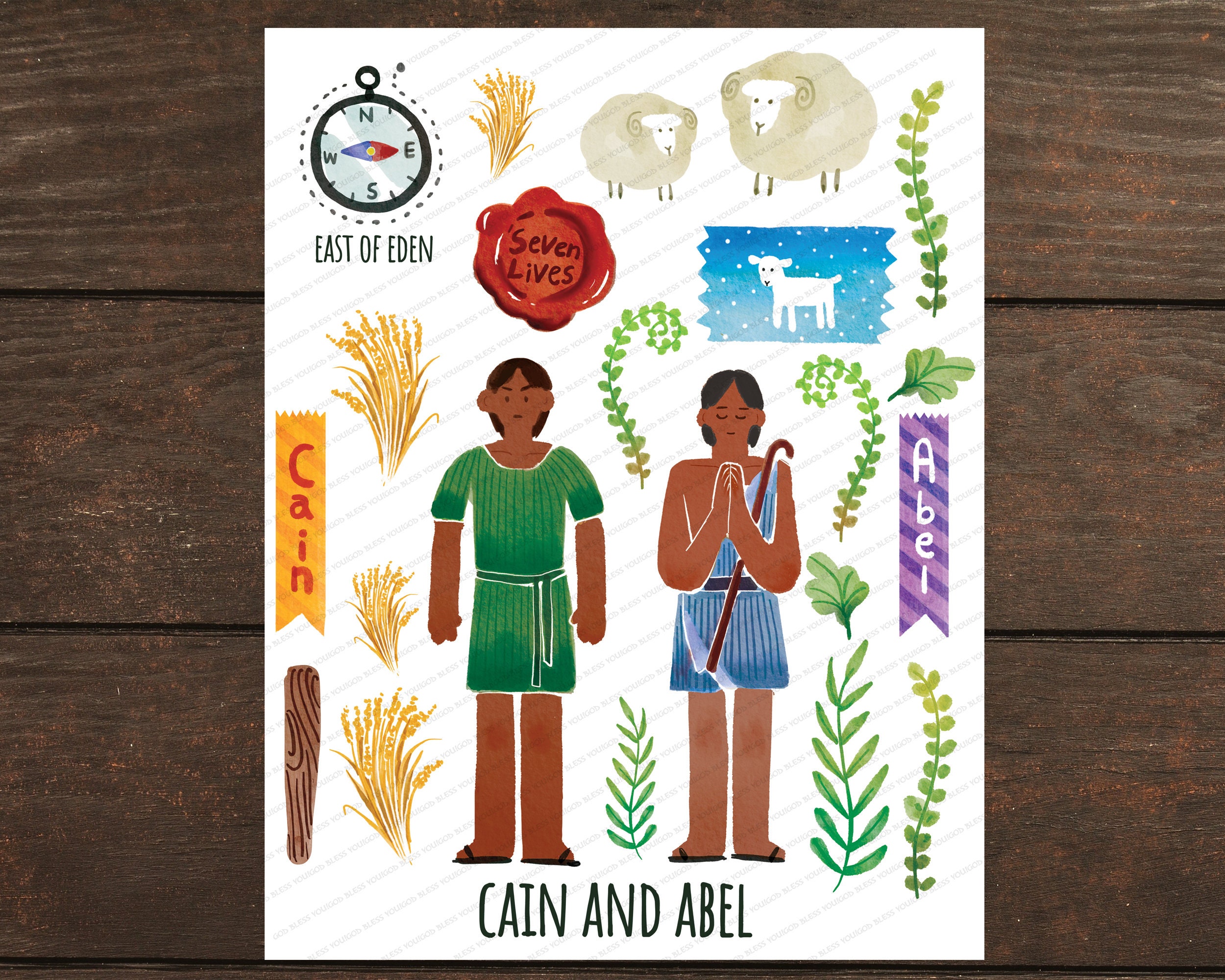 Cain and Abel,christian Clip Art,bible Journaling,bible Art,bible ...