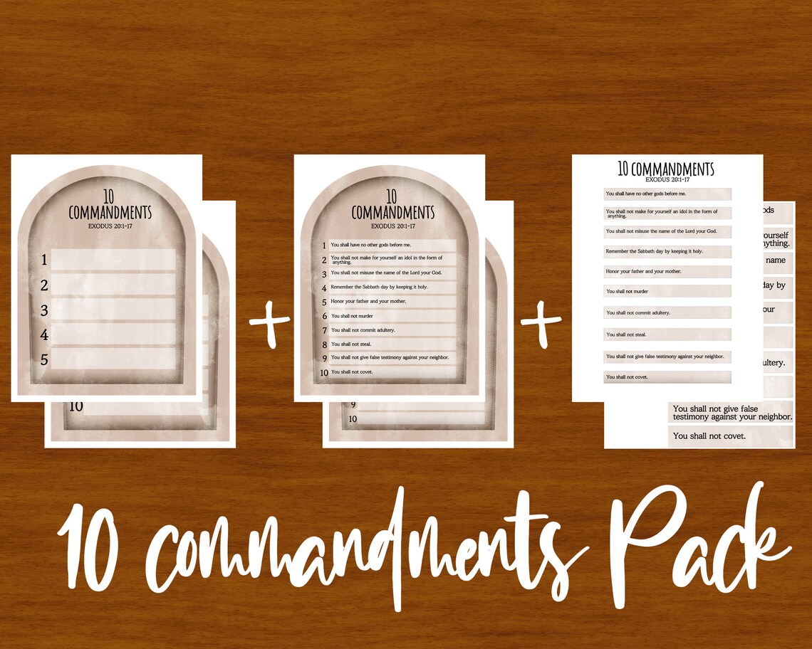 10 Commandments,10 Commandments Printable,10 Commandments for Kids ...