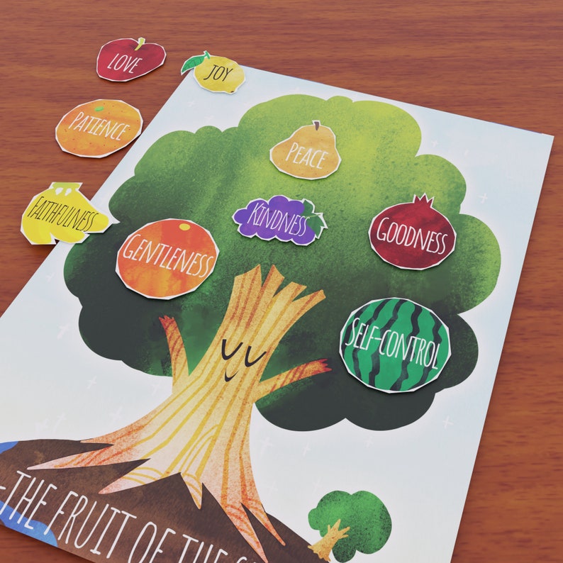 Fruit of the Spirit Printable, Fruits of the Spirit Puzzle,bible Verse ...