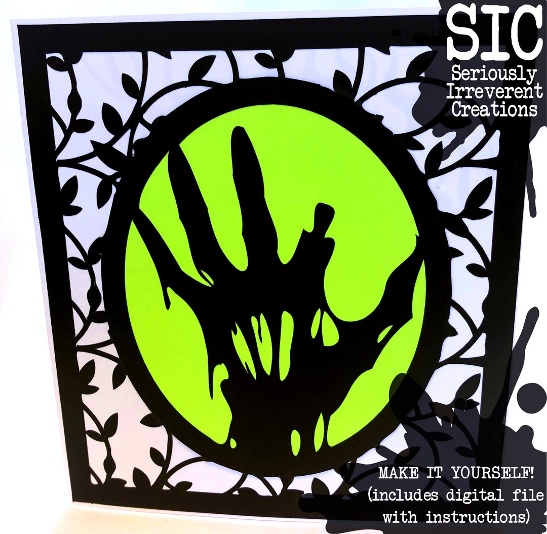 Zombie Pop up Card Template for You to Make Svg Png Dxf Eps - Etsy