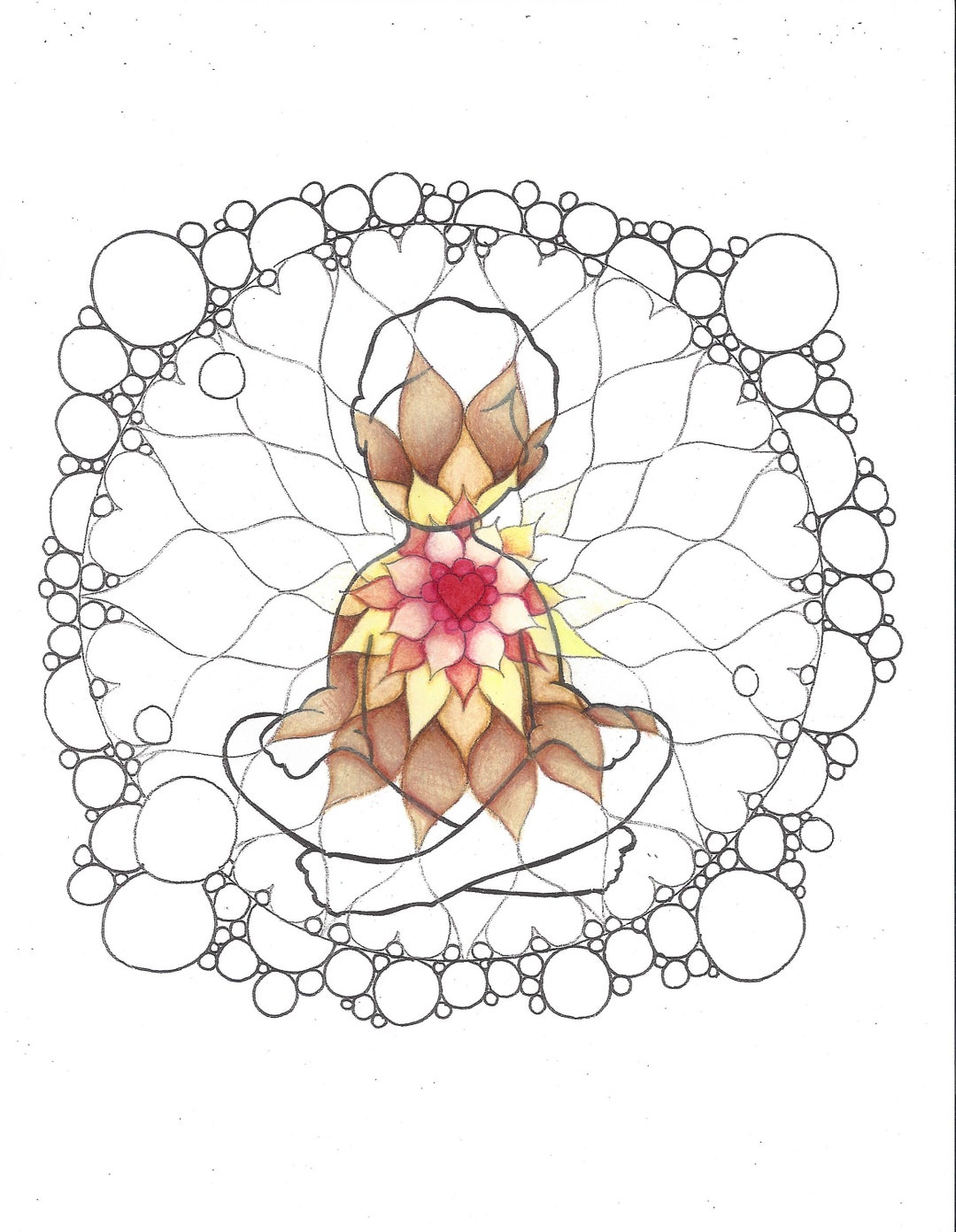 Imagine Your Core - Self-help Coloring Page Hand Drawn by a Therapist ...