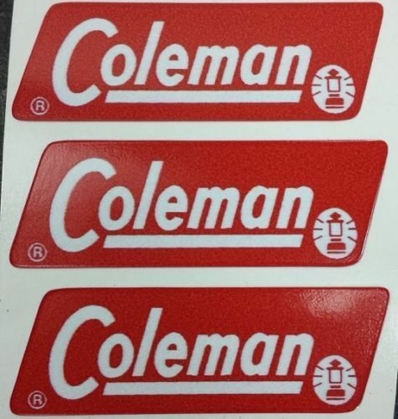 Three 3 New Coleman Replacement Stickers Labels Decals | Etsy