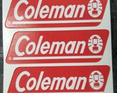 Three 3 New Coleman Replacement Stickers Labels Decals - Etsy Canada