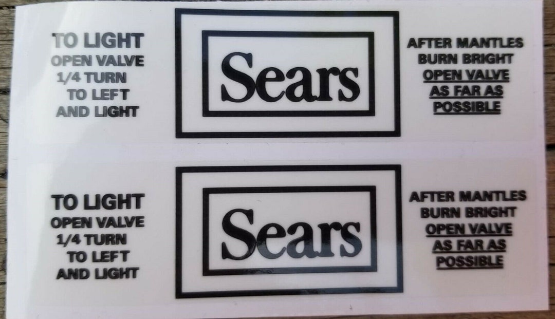 Two Brand New Coleman Sears Clear/black Ink Lantern Stove Rectangular ...