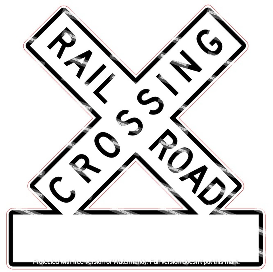 Railroad Crossing Monogram Digital Image File Download for Glowforge ...
