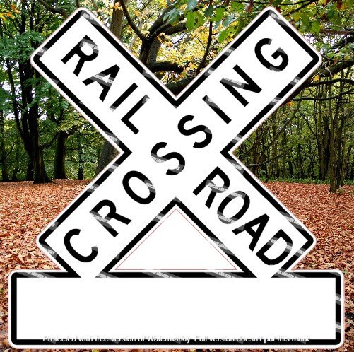 Railroad Crossing Monogram Digital Image File Download For | Etsy