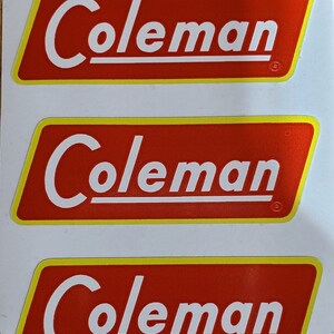 Three 3 New Coleman Replacement Decals Sticker Label Lantern Stove 1951 ...