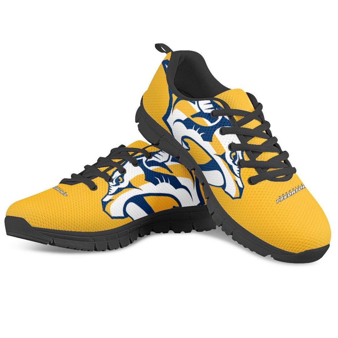 Nashville Predators Fan Unofficial Running Shoes, Sneakers Black Sole ...