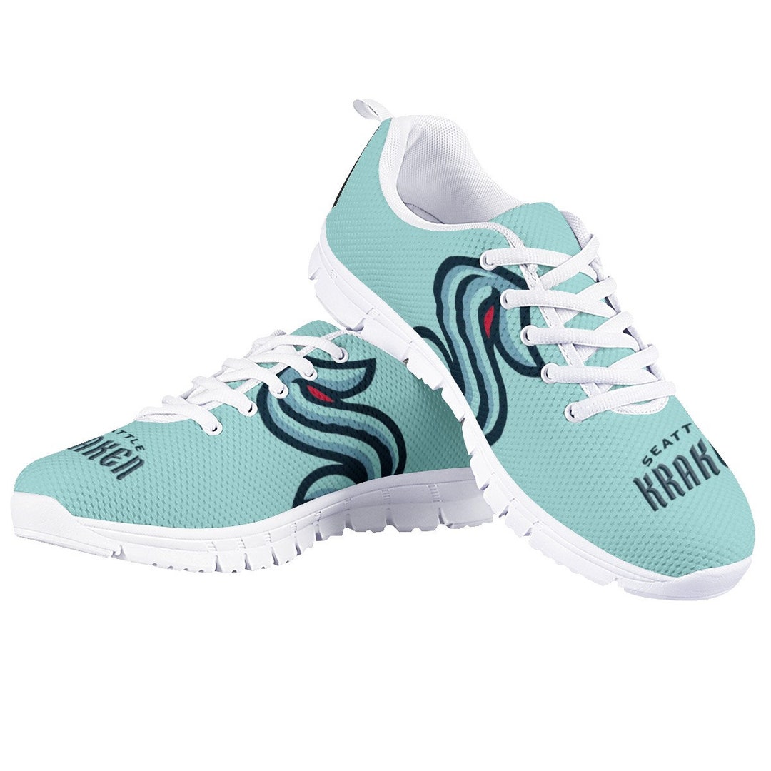 Seattle Kraken Fan Unofficial Running Shoes, Sneakers Black Sole Unisex ...