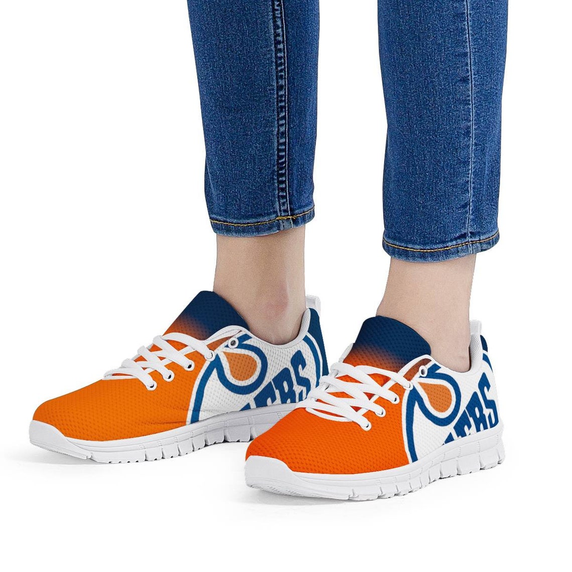Edmonton Oilers Fan Unofficial Running Shoes Sneakers White | Etsy