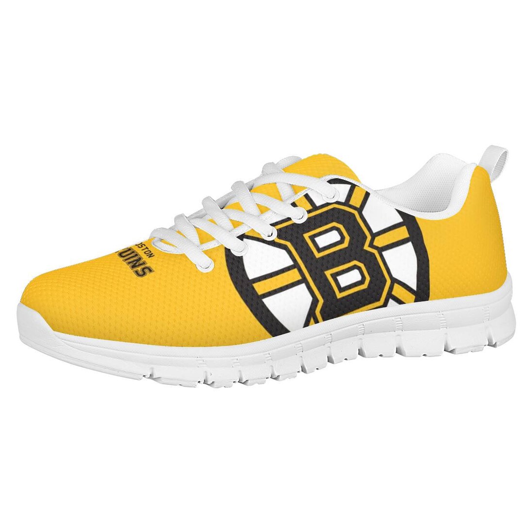 Boston Bruins Fan Unofficial Running Shoes, Sneakers White Sole Unisex ...