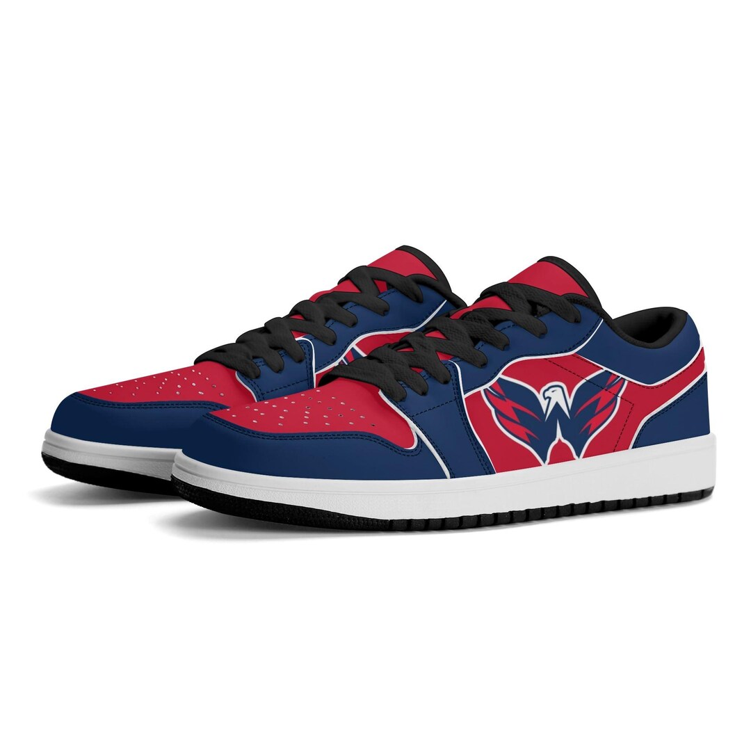 Custom Washington-inspired Low Top Sneakers - Capitals Red, White, and ...
