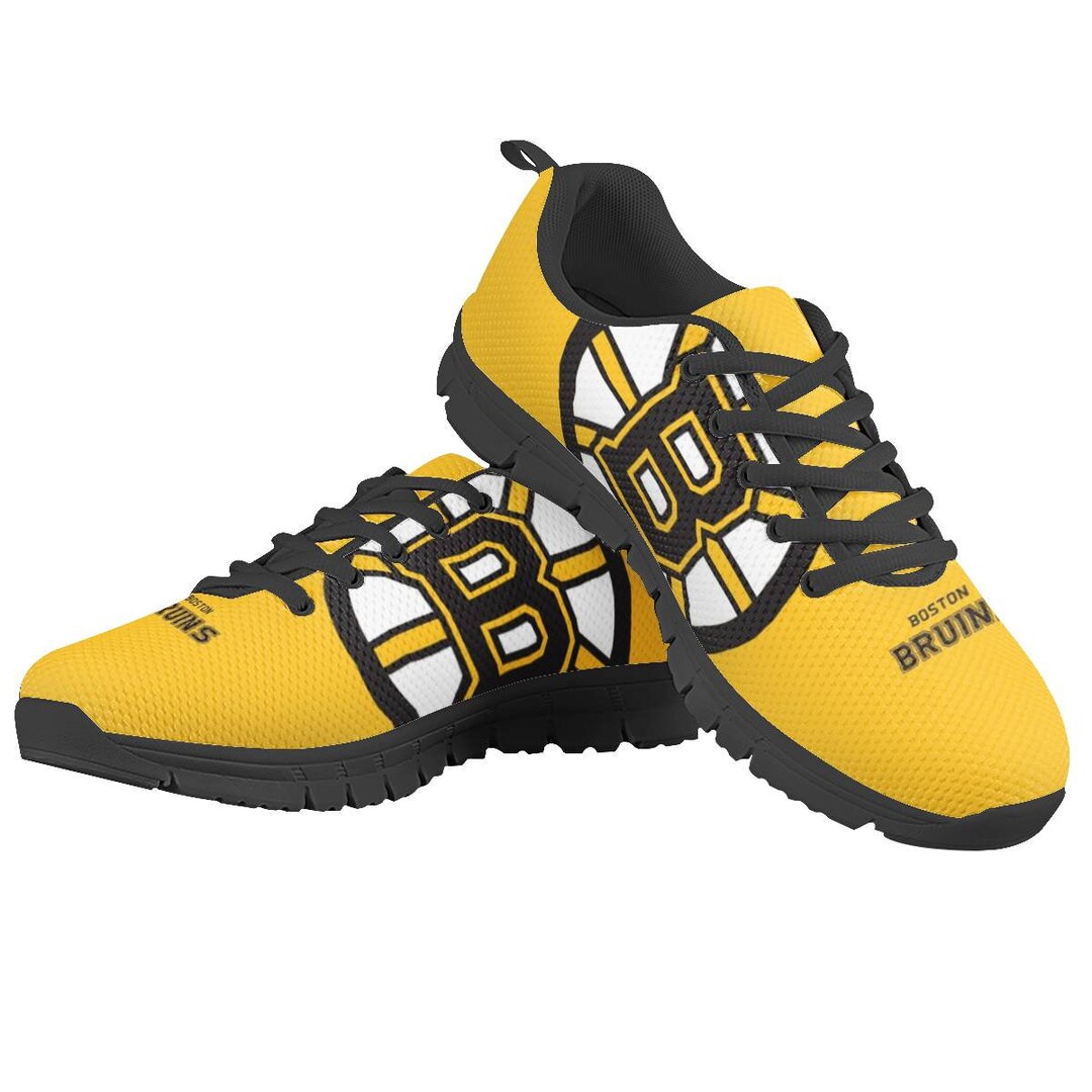 Boston Bruins Fan Unofficial Running Shoes, Sneakers Black Sole Unisex ...