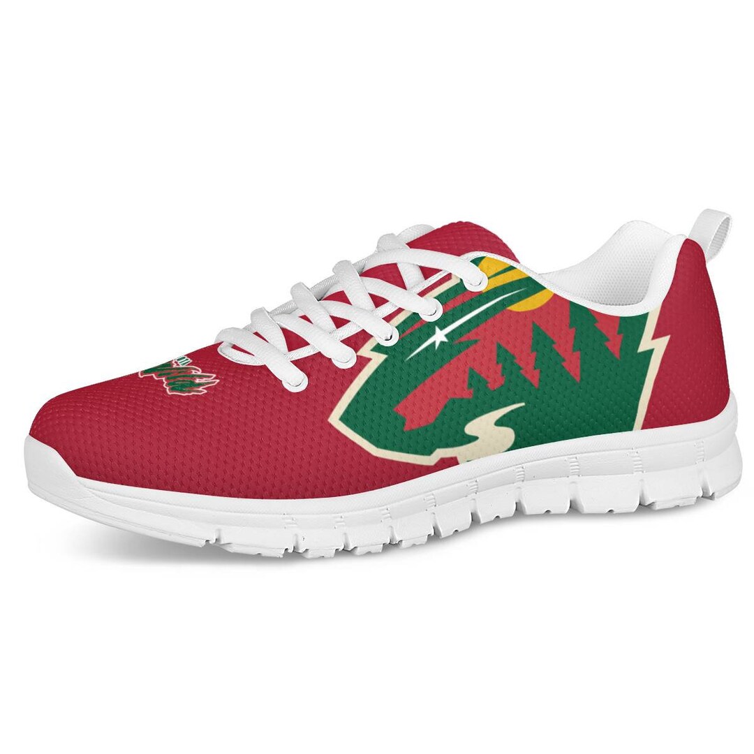 Minnesota Wild Fan Unofficial Running Shoes, Sneakers White Sole Unisex ...