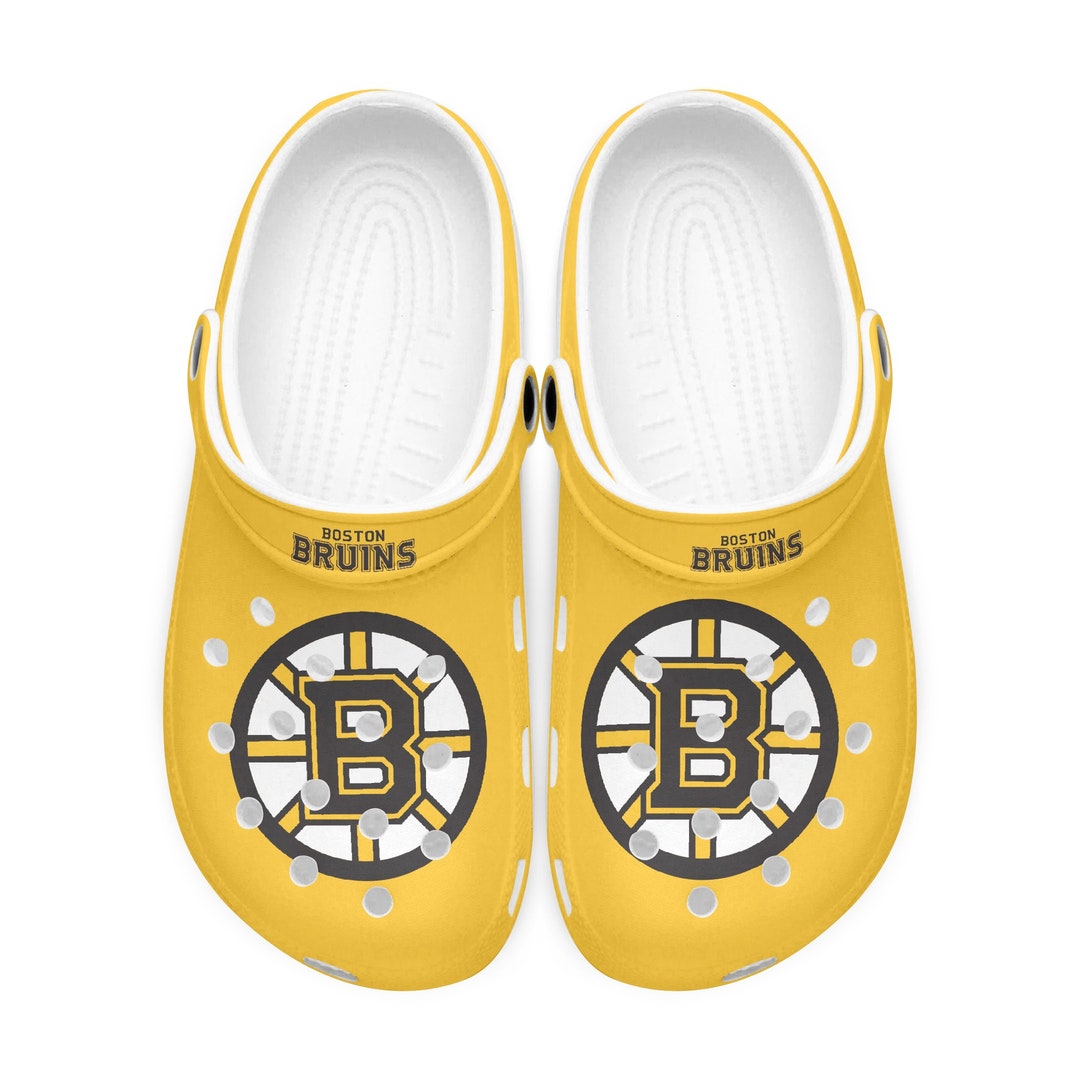 Boston Bruins Sandals, Clogs, Toe Sandal Soft Lightweight Footwear Men ...