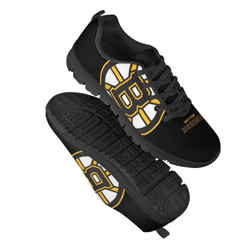 Boston Bruins Fan Unofficial Running Shoes, Sneakers Black Sole Unisex ...