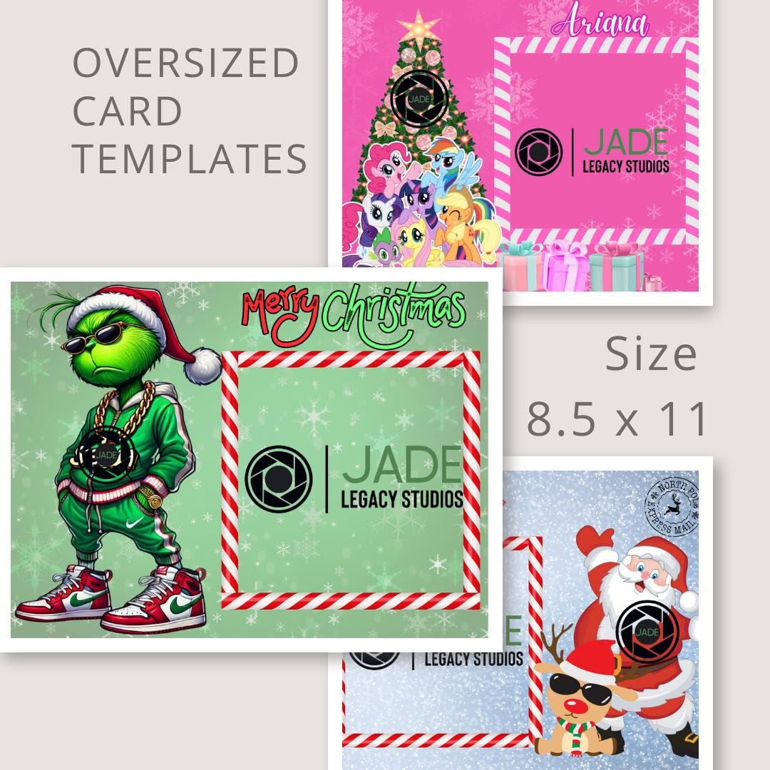 Oversized (8.5x11) Candy Card Templates, Holidays, Birthdays, Events - Etsy